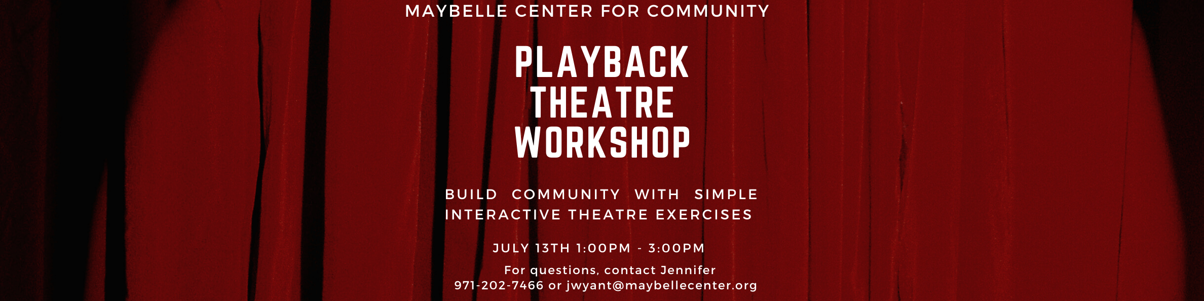 Playback Theatre Workshop - Maybelle Center for Community